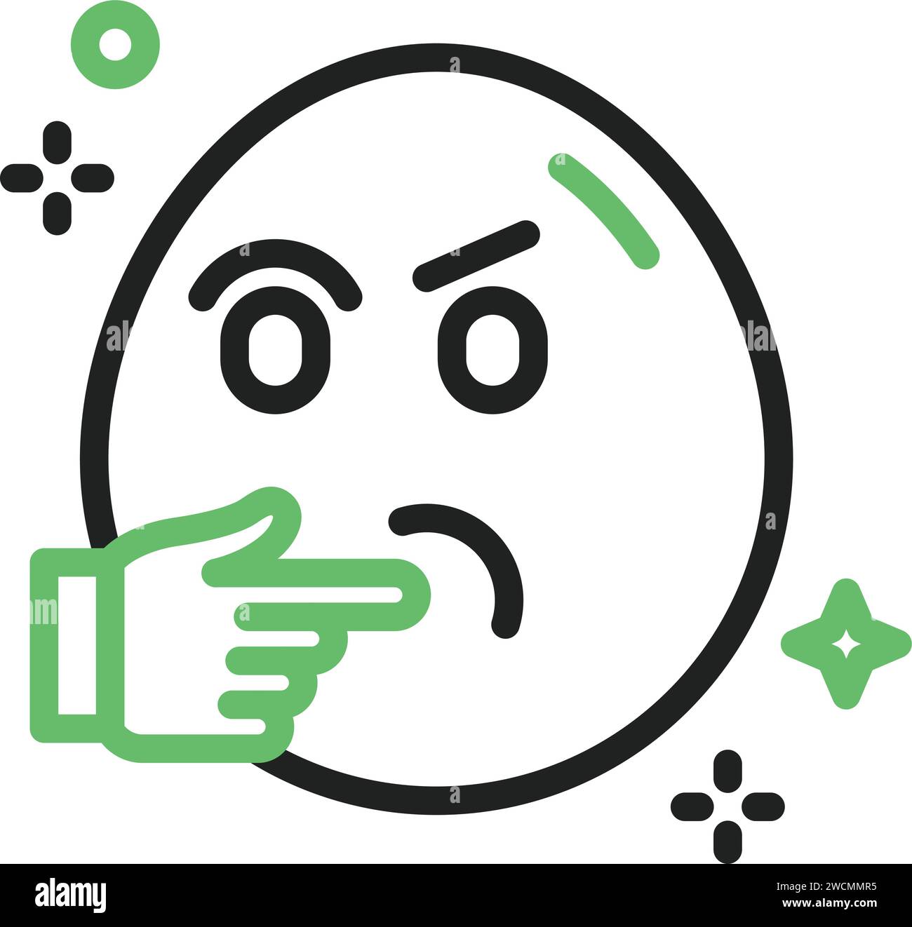 Thinking Face icon vector image Stock Vector Image & Art - Alamy
