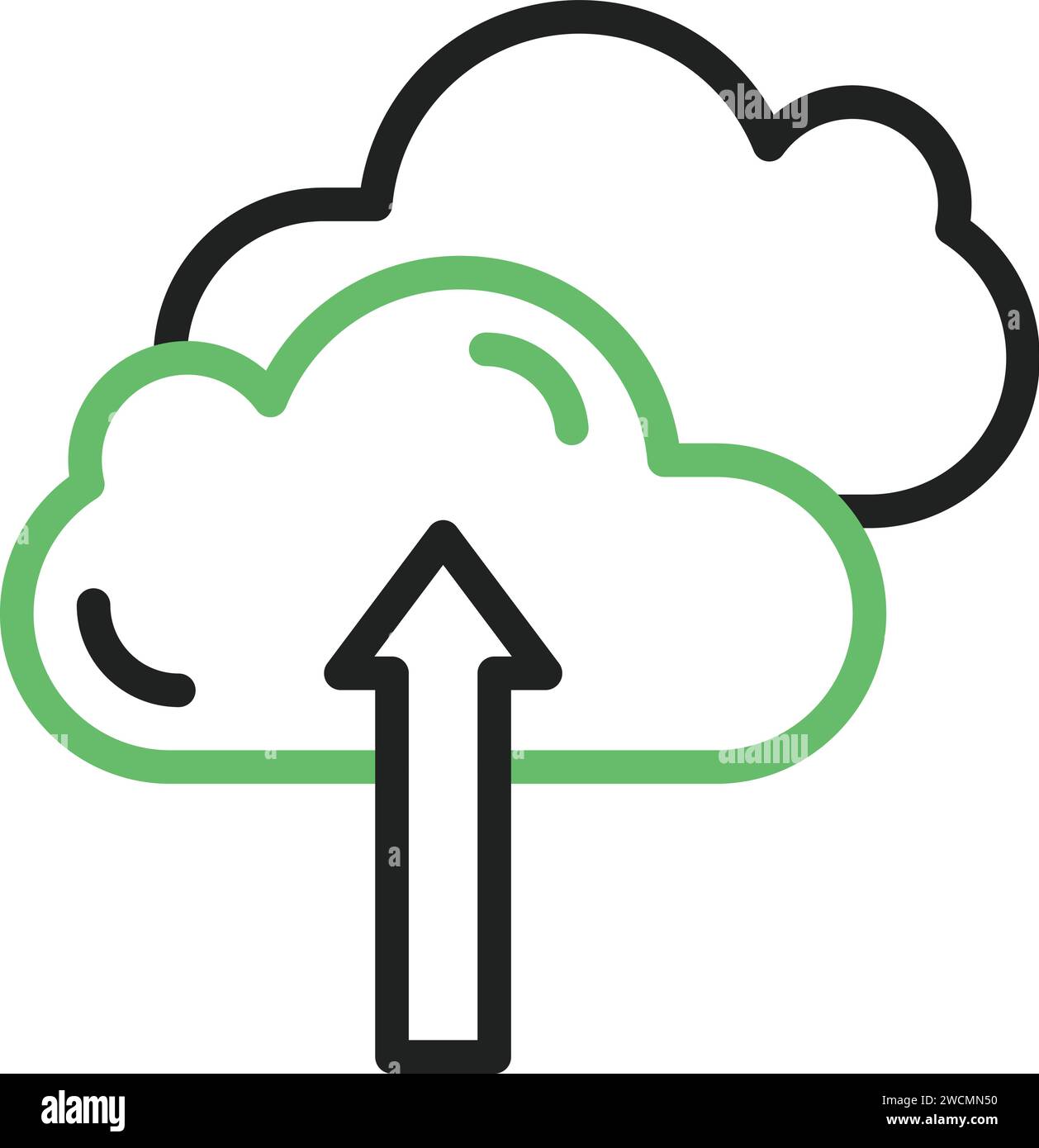 Uploading cloud line icon Cut Out Stock Images & Pictures - Alamy