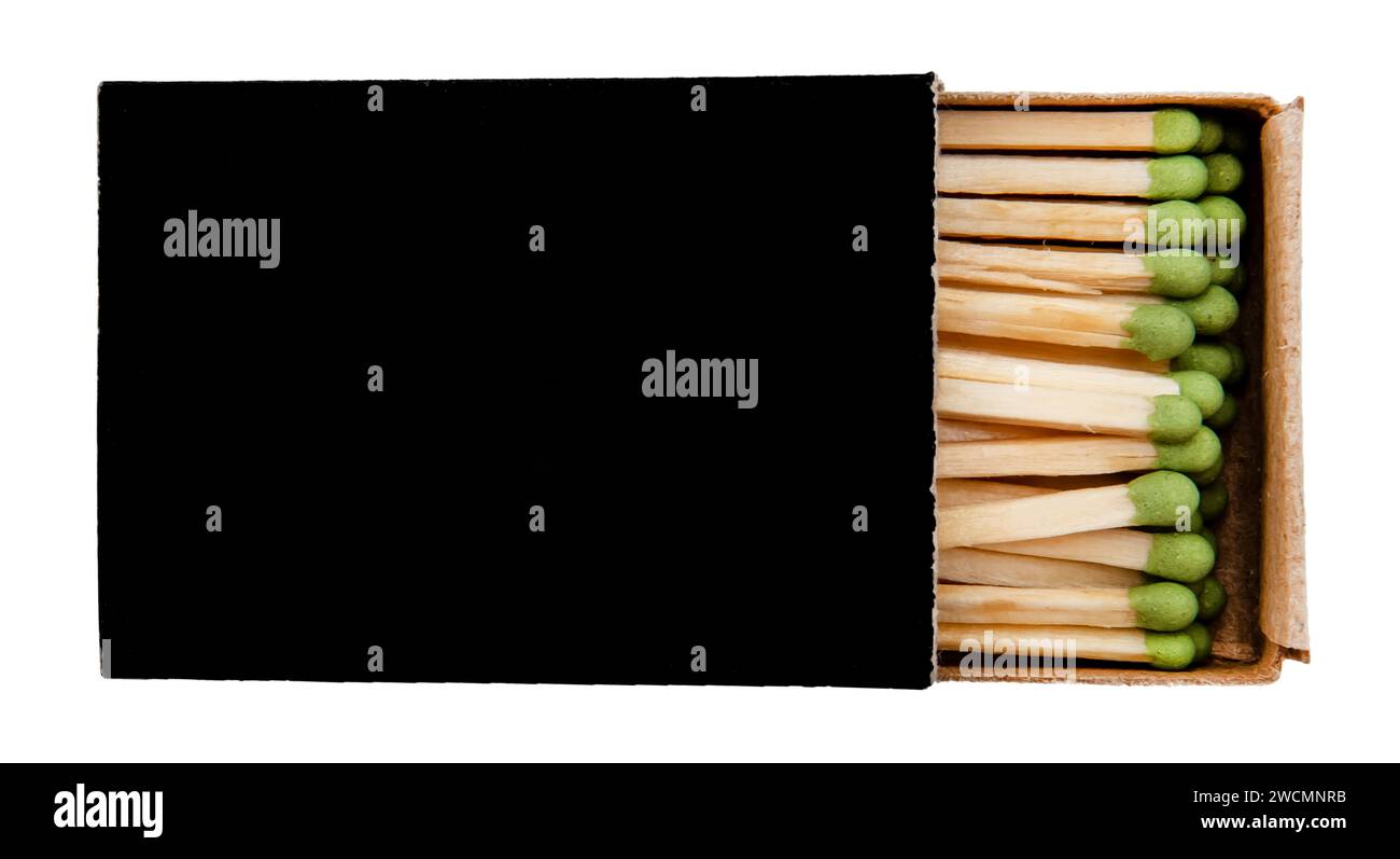 Open black box with matches on a white background.Fire. Fire. Safety ...