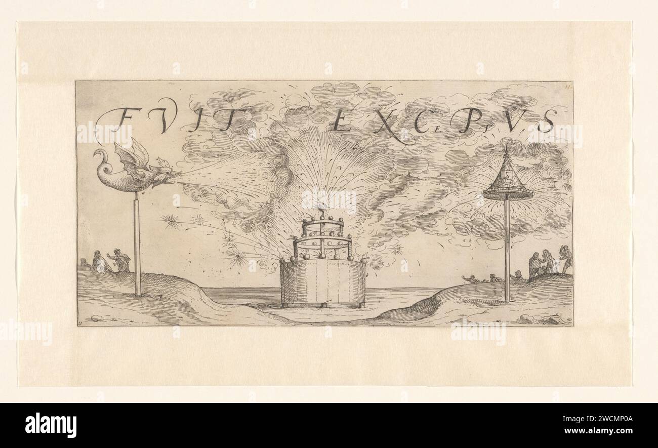 Fireworks during the entry of Robert Dudley in The Hague, January 6 ...