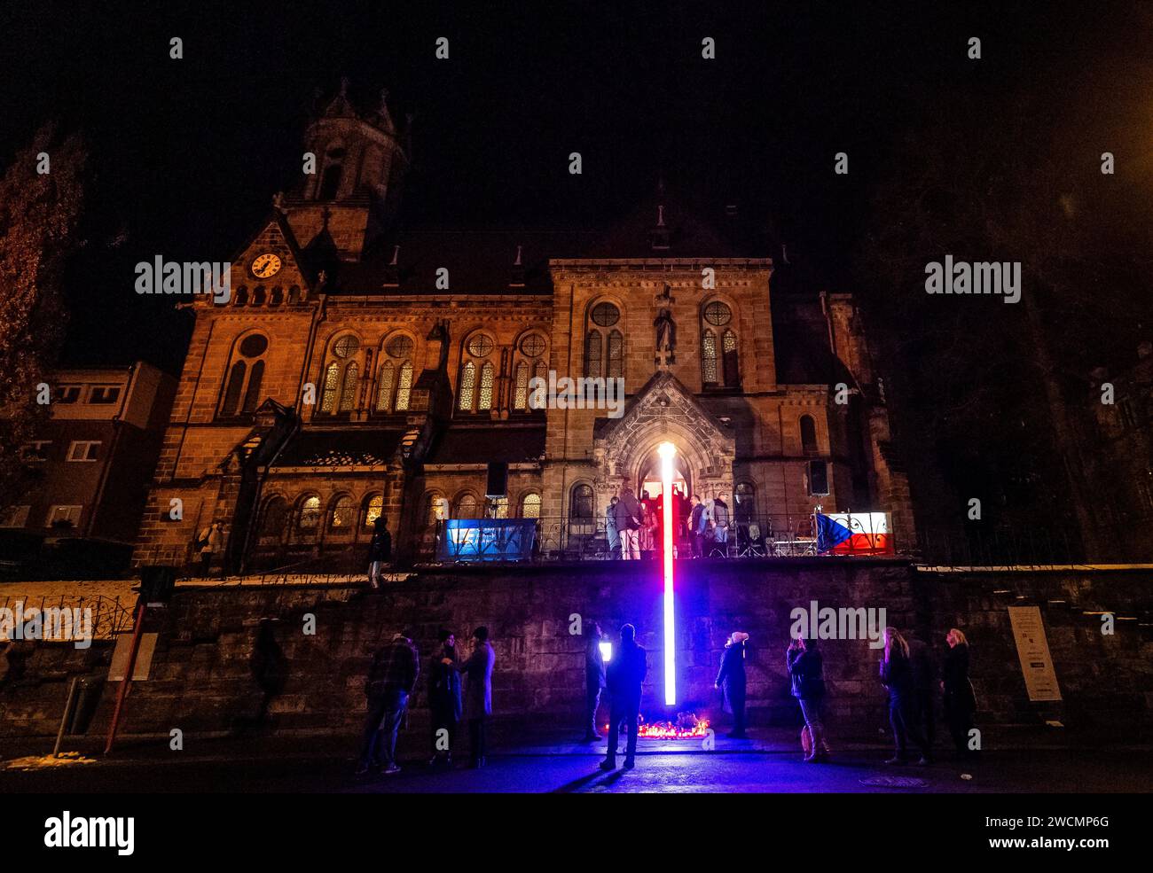 Decin, Czech Republic. 16th Jan, 2024. Official unveiling of memorial ...