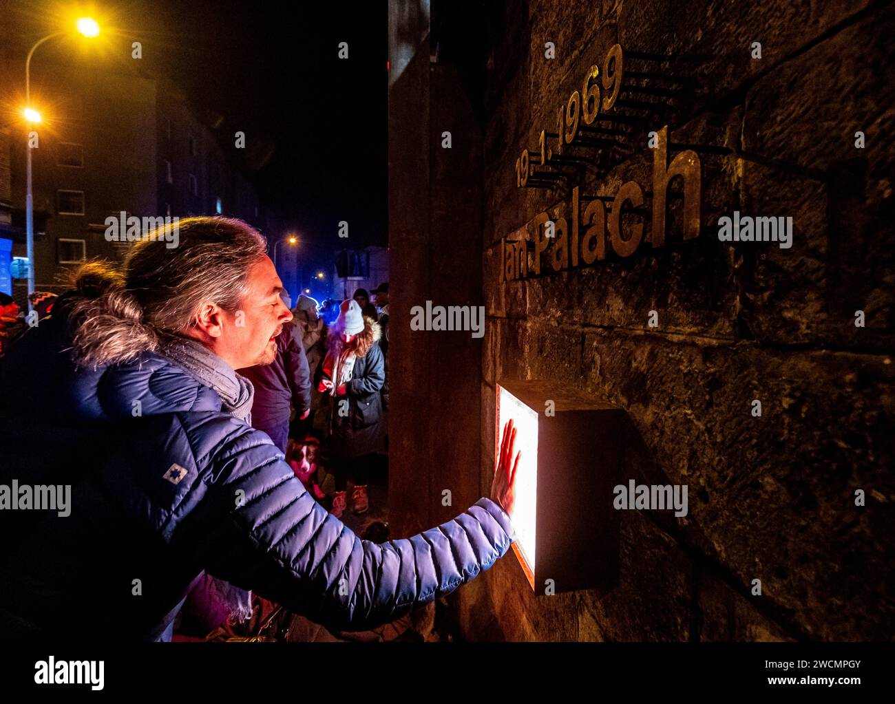 Decin, Czech Republic. 16th Jan, 2024. Official unveiling of memorial ...