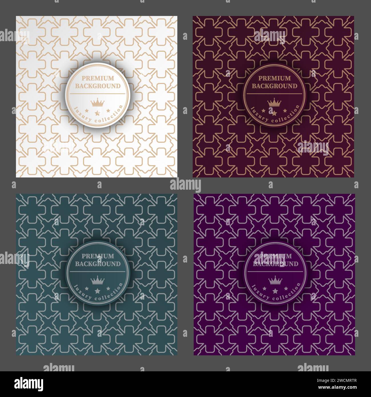 A set of spectacular luxurious patterns. Template for covers, prints ...