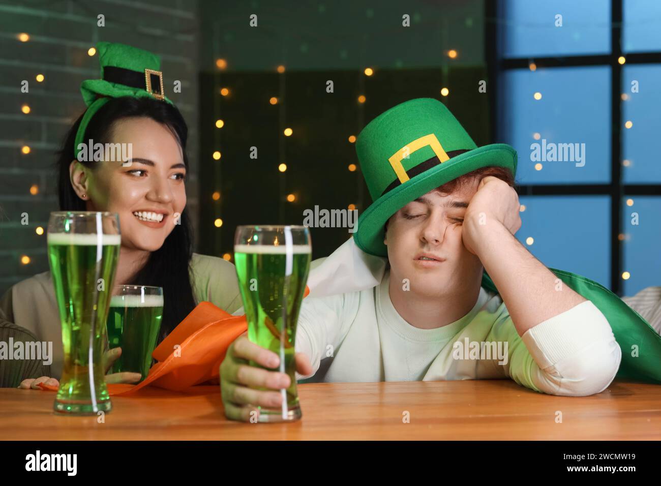 Drunk irish woman hi-res stock photography and images - Alamy