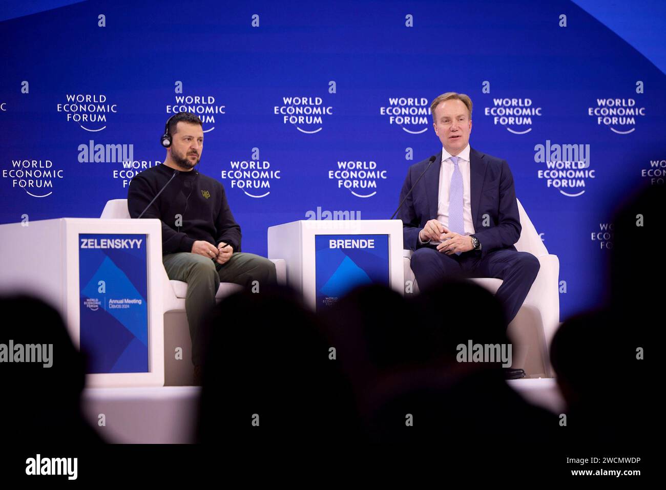 Davos, Switzerland. 16th Jan, 2024. Ukrainian President Volodymyr ...