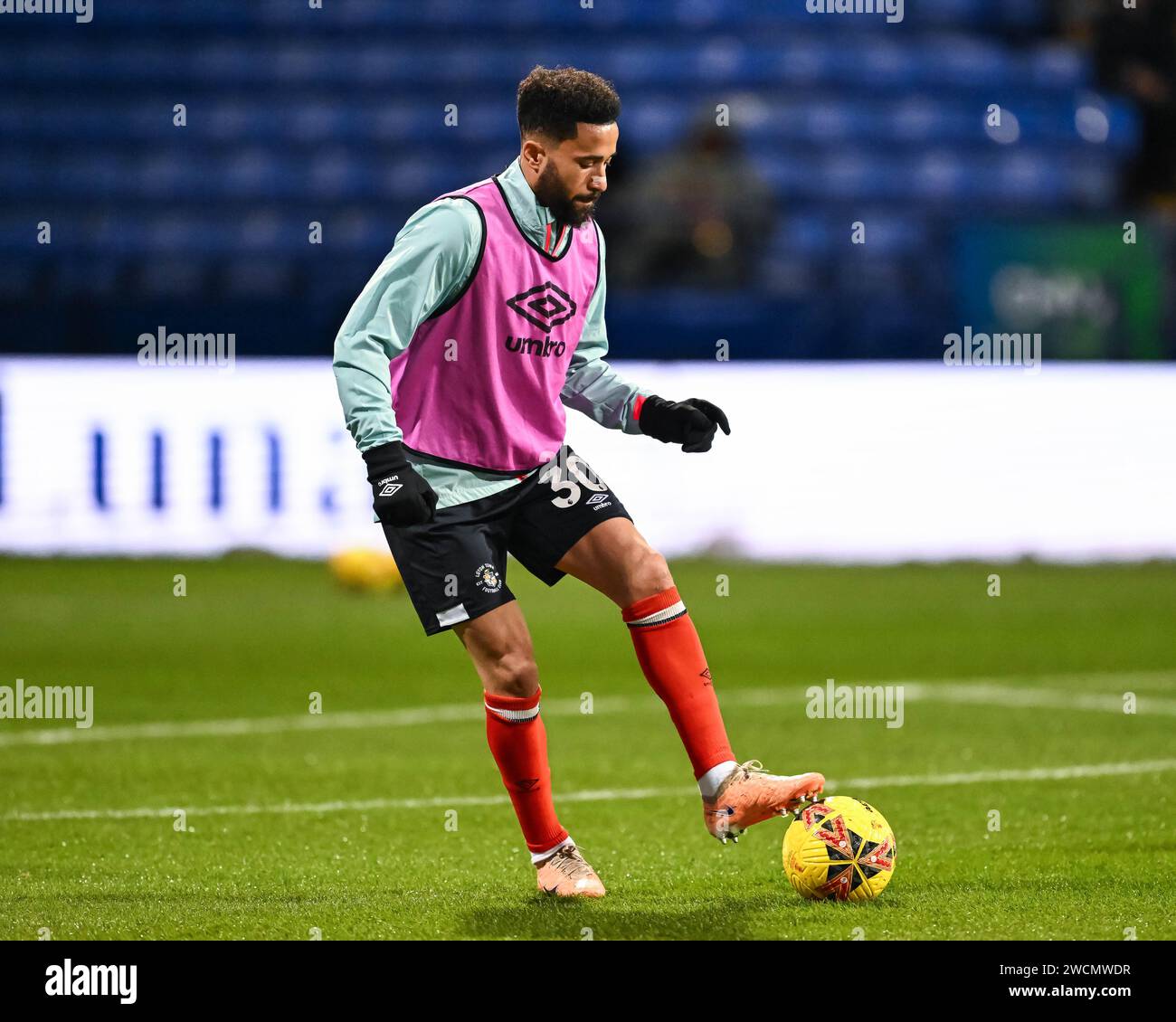 Andros Townsend of Luton Town during the pre-game warmup ahead of the ...