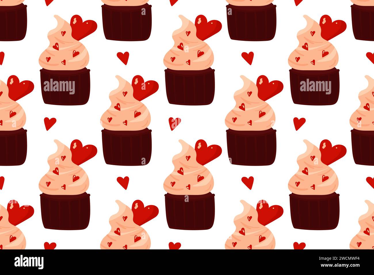 Valentines day cupcakes Stock Vector Images - Alamy