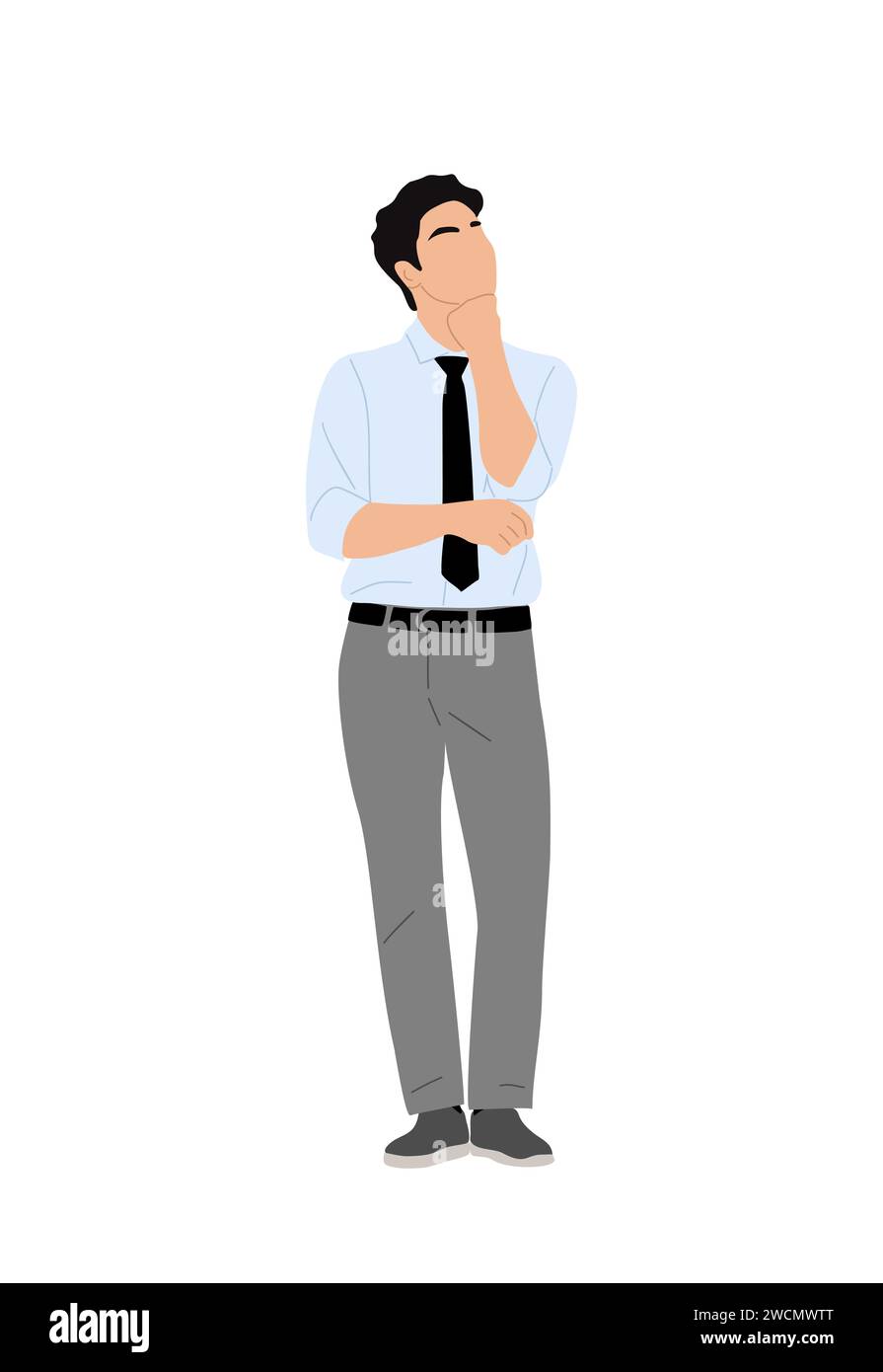 Thoughtful poses Stock Vector Images - Alamy