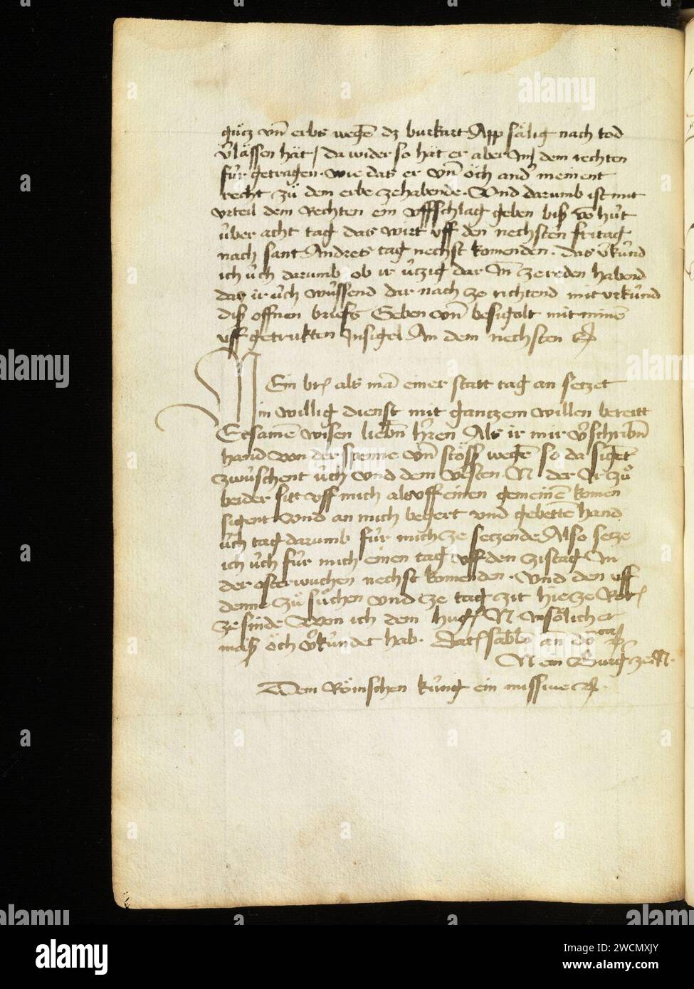 Aarau, Aargauer Kantonsbibliothek, MsMurQ 11, f. 80v – Letter writing ...