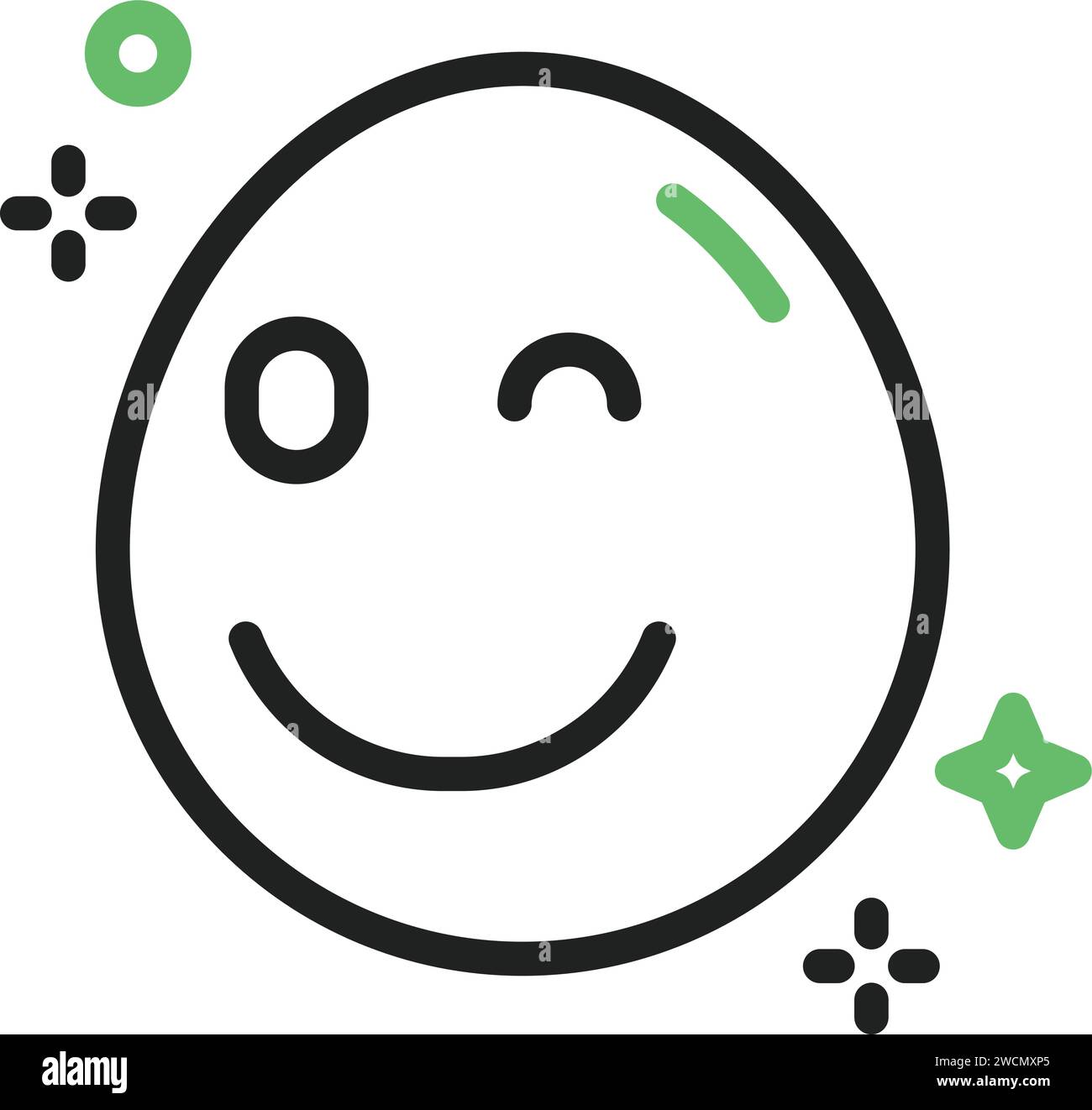 Winking emoji emoticon smiley Cut Out Stock Images & Pictures - Alamy