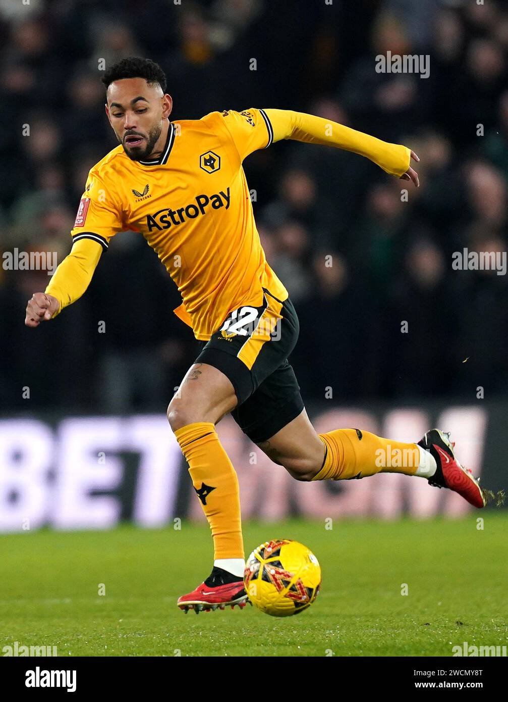 Wolverhampton Wanderers' Matheus Cunha in action during the Emirates FA ...