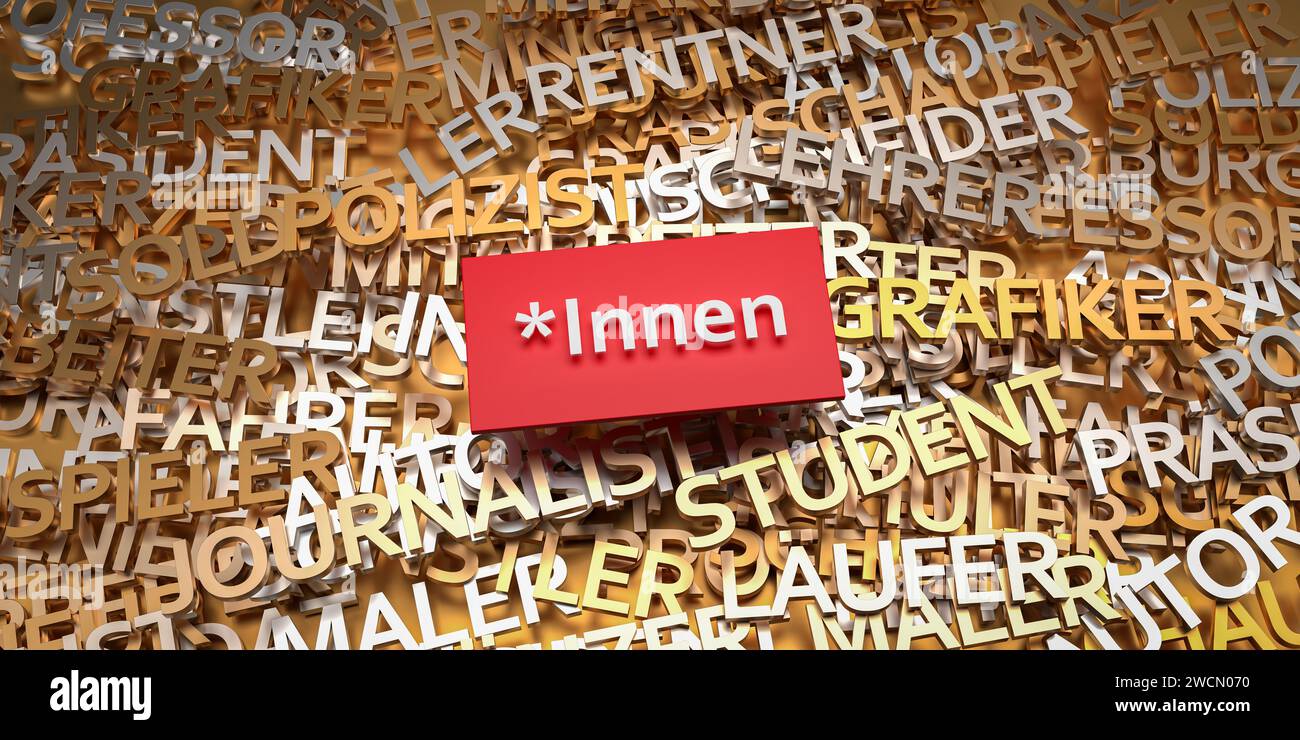 Inclusive language in German. Grammatical generic masculin words ...