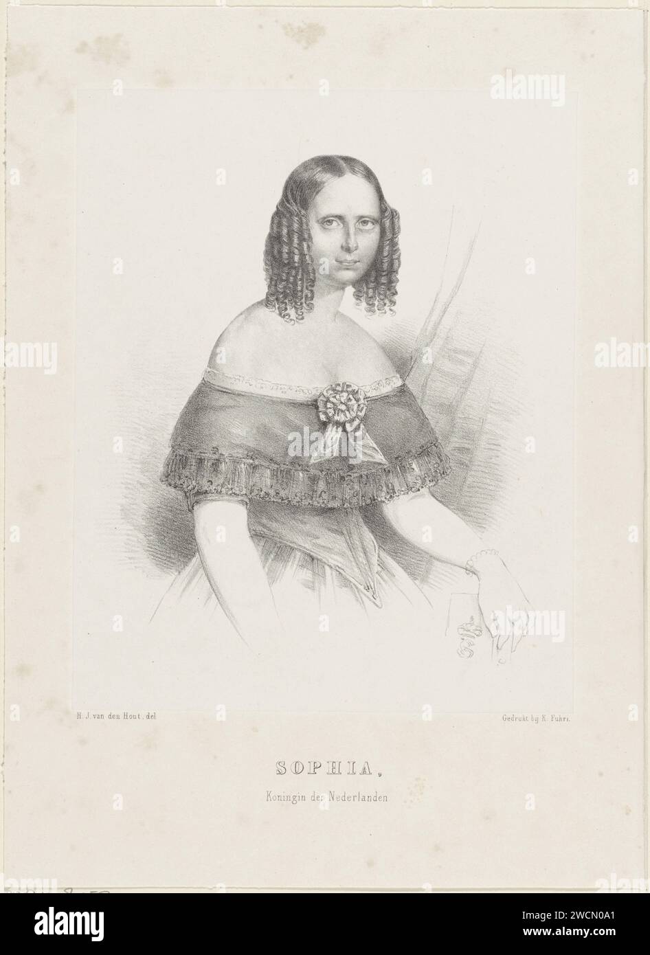 Portrait of Sophie van Württemberg, Hermanus Johannes van den Hout ...