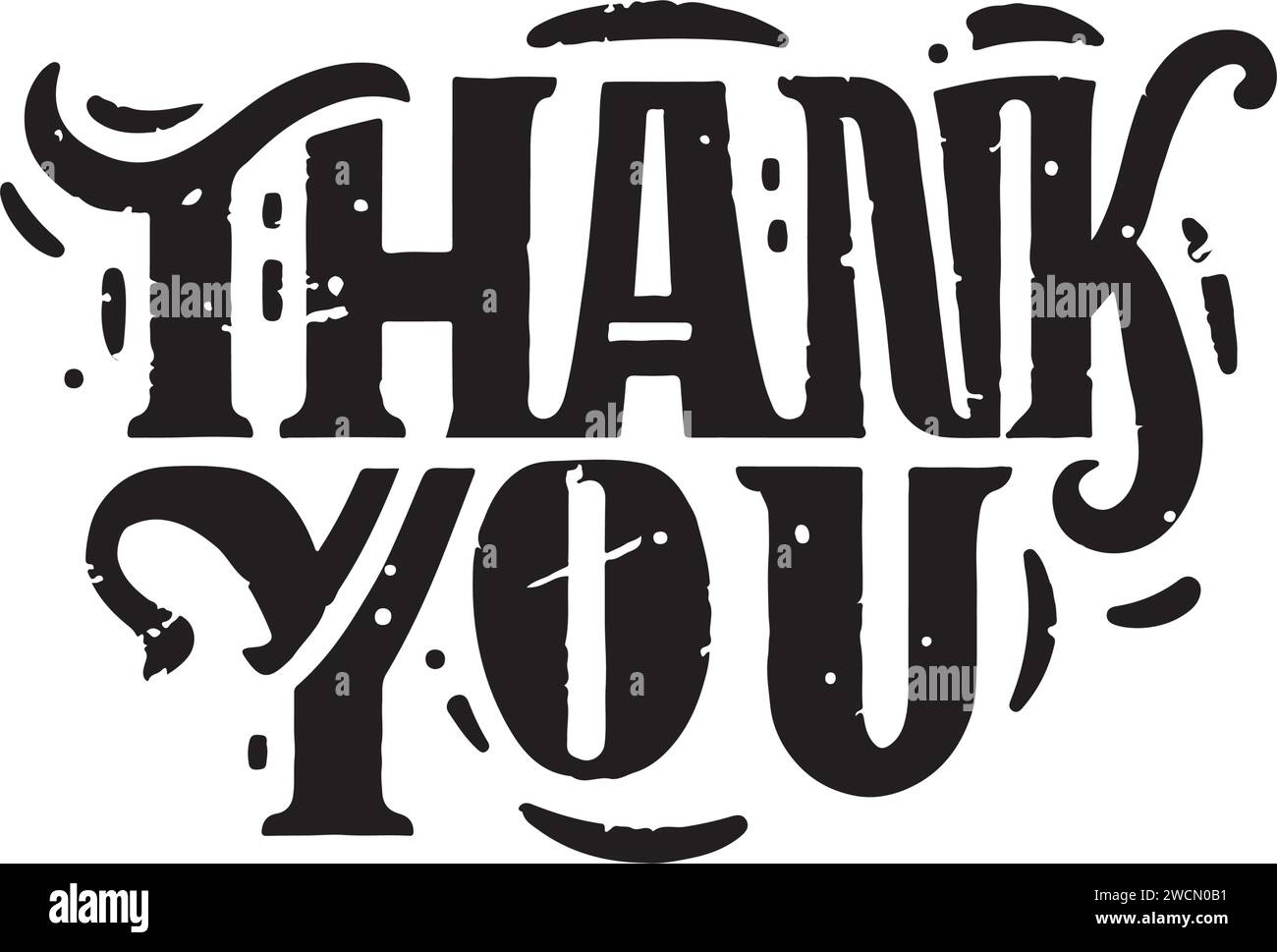 Thank you slogan lettering calligraphy logo t shirt vector Stock Vector ...