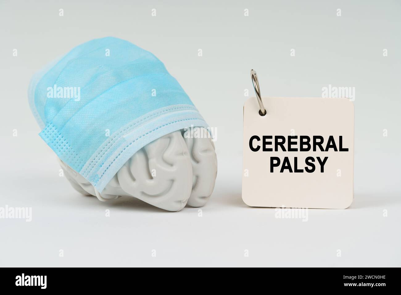 Medical concept. On a white surface next to the brain there is a ...