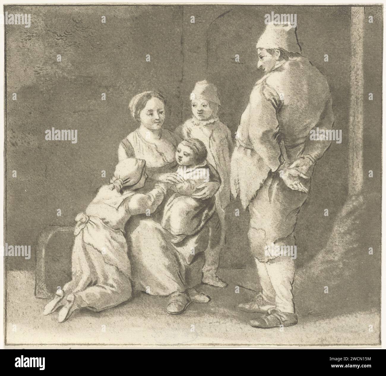 Group Figuren, Cornelis van Noorde, After Johannes Lingelbach, 1767 ...