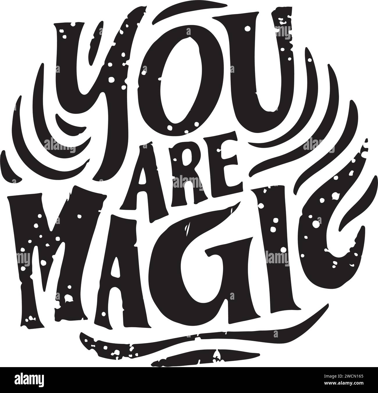 You are magic slogan lettering calligraphy logo t shirt vector Stock ...