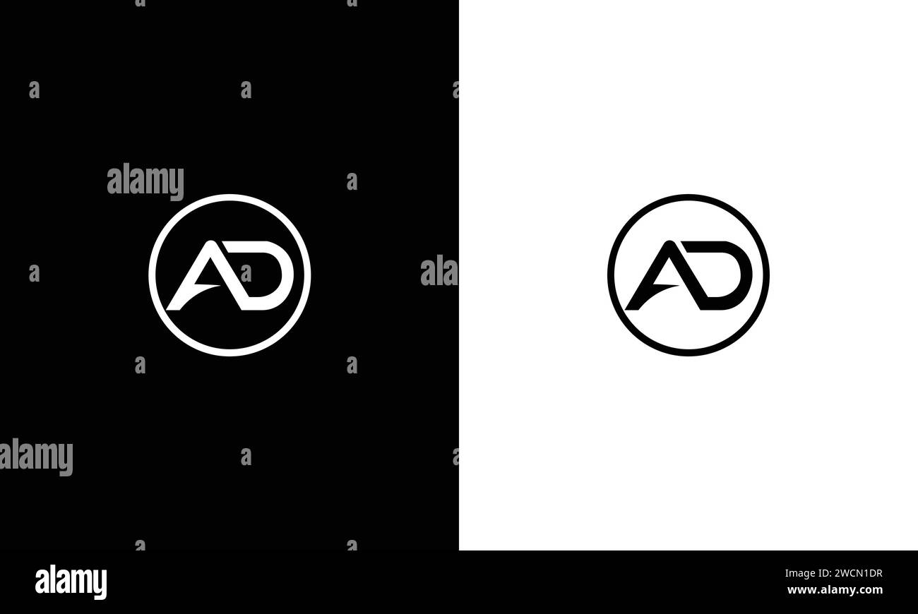 Alphabet letters Initials Monogram logo AD, A and D Stock Vector Image ...