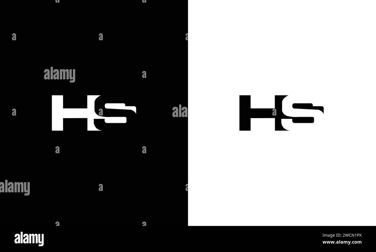 HS H S Letter Logo Design Icon Vector Symbol Stock Vector Image & Art ...