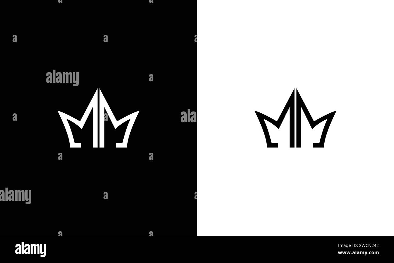 Letter MM minimal elegant monogram logo. Outstanding professional ...