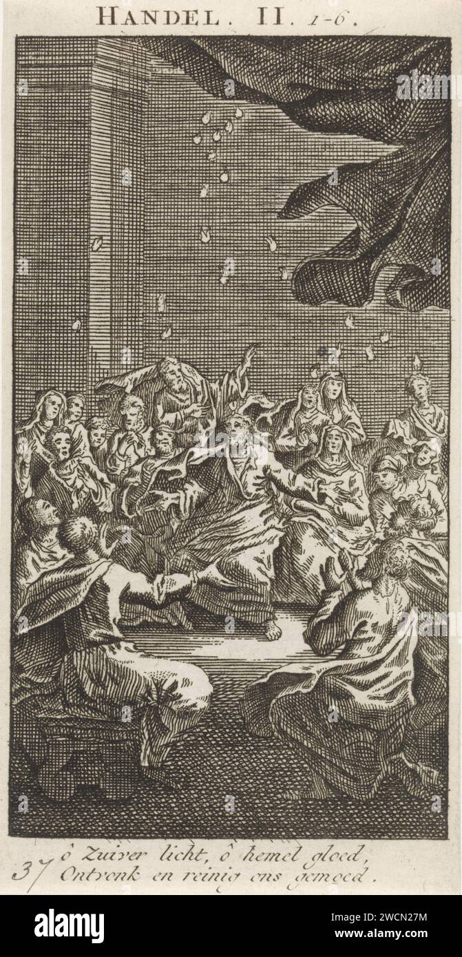 Exit of the Holy Spirit, Anonymous, After Jan Luyken, 1712 print Amsterdam paper etching ...