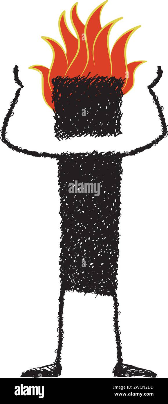 Burning figure Stock Vector Images - Alamy