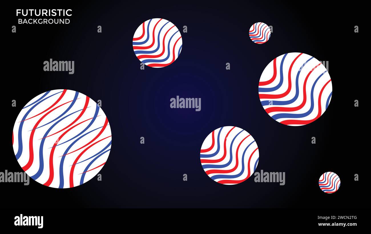 Abstract Futuristic Balls On A Dark Blue Background For Network Connection Computer And