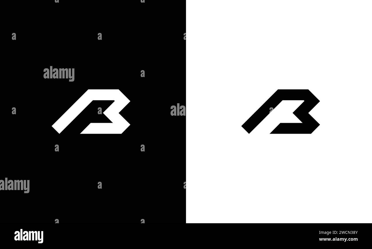 B logo icon design modern minimal style illustration Stock Vector Image ...