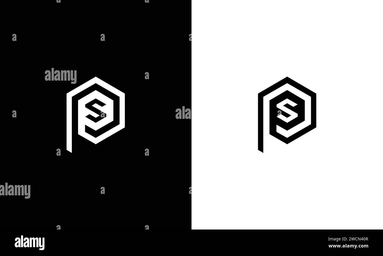 Professional and Minimalist Letter PS Logo Design, Editable in Vector ...