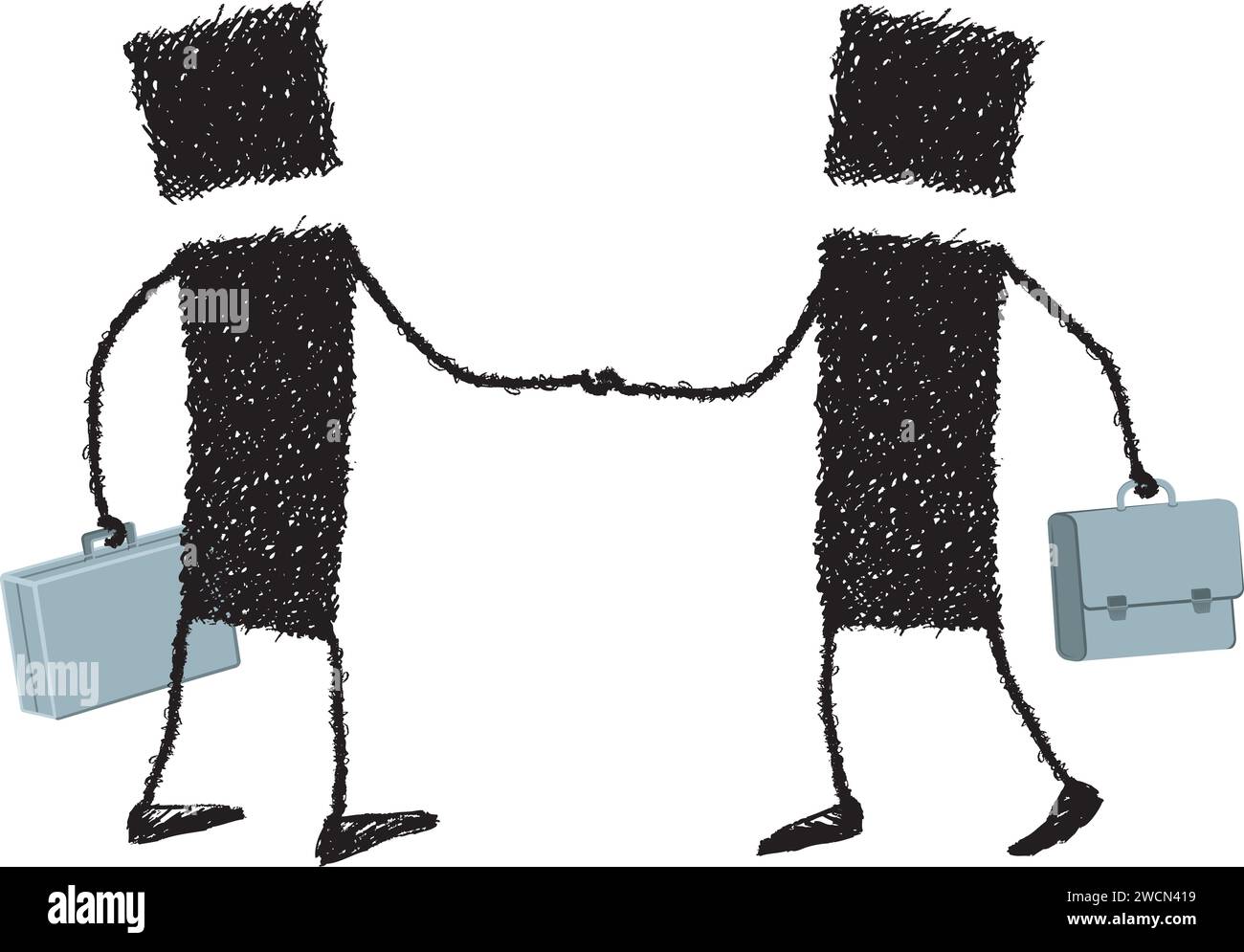 Two stick figures shake hands Stock Vector Image & Art - Alamy Two stick figures shake hands Stock Vector Image & Art - Alamy