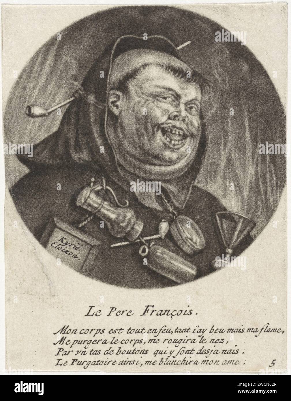 Smoking Franciscan, Jacob Gole, After Cornelis Dusart, 1693 - 1700 ...