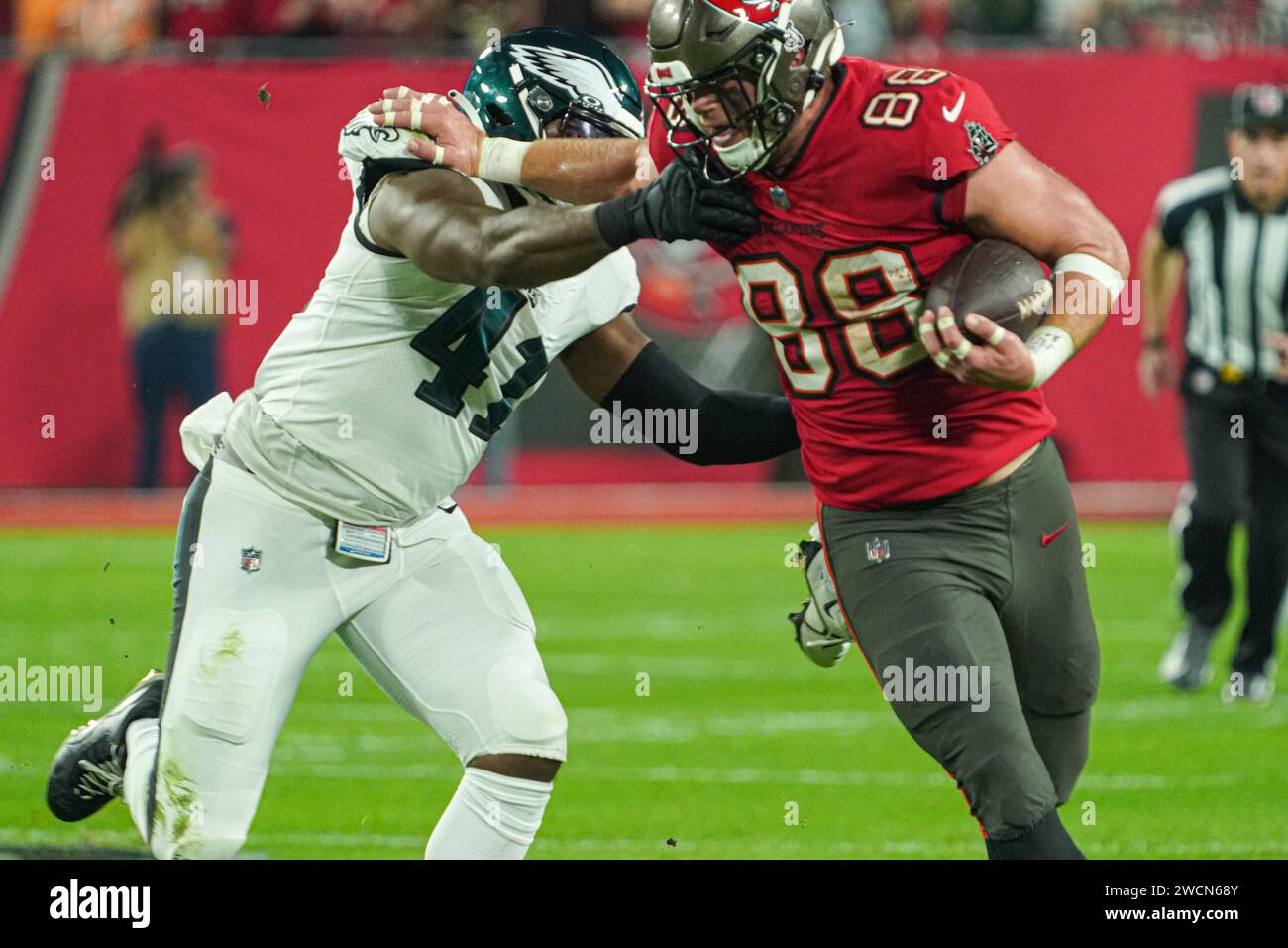 Tampa Bay, Florida, USA, January 15, 2024, Tampa Bay Buccaneers tight ...