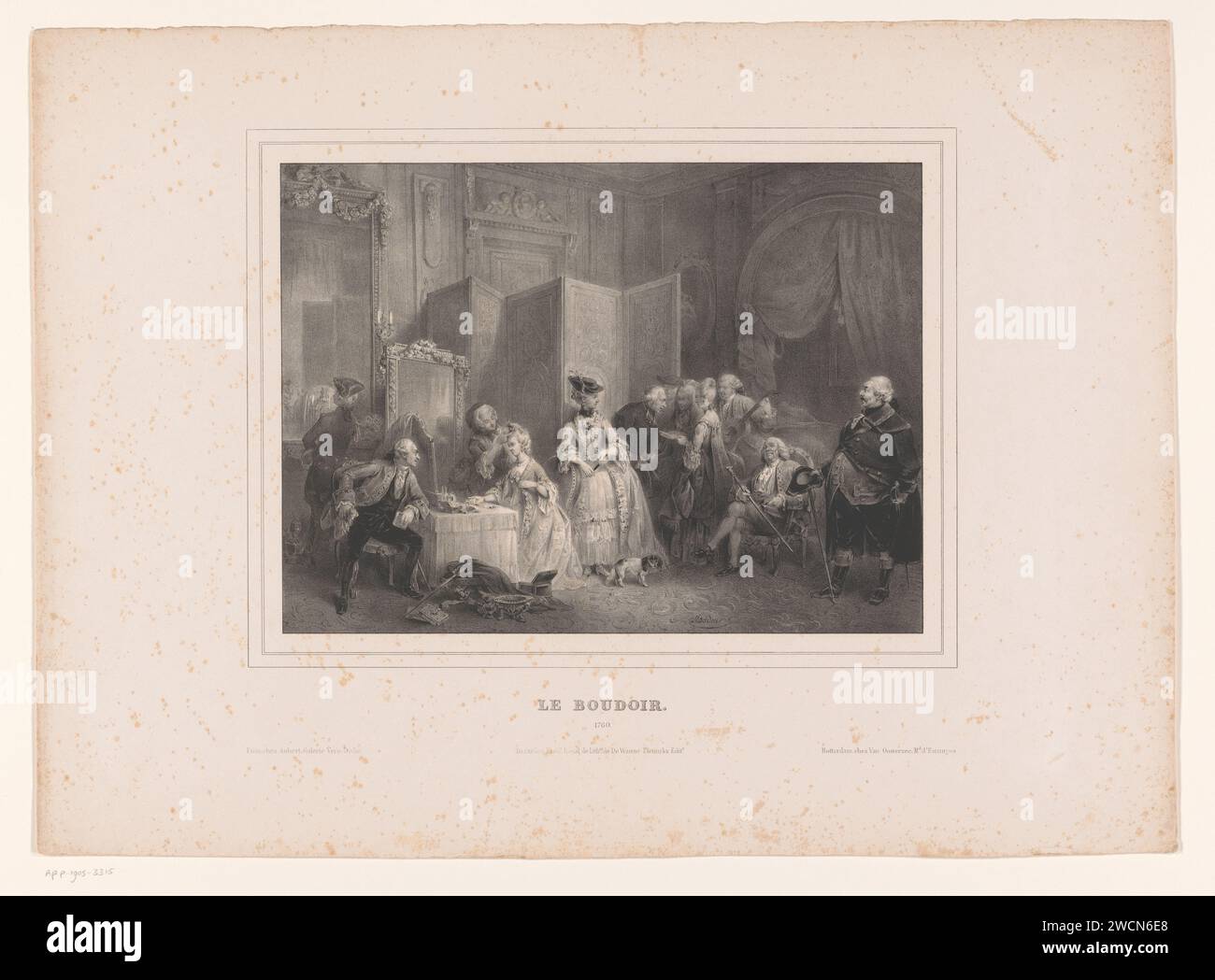 Company in a Boudoir, Jean Baptiste Madou, 1835 - 1837 print print ...