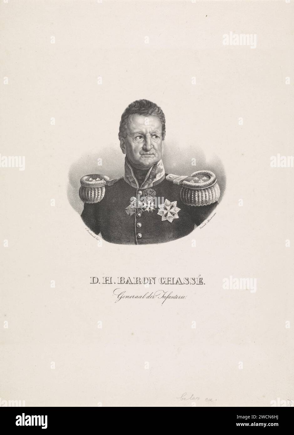 Portrait of General David Hendrik Chassé, Carel Frederik Curtenius ...