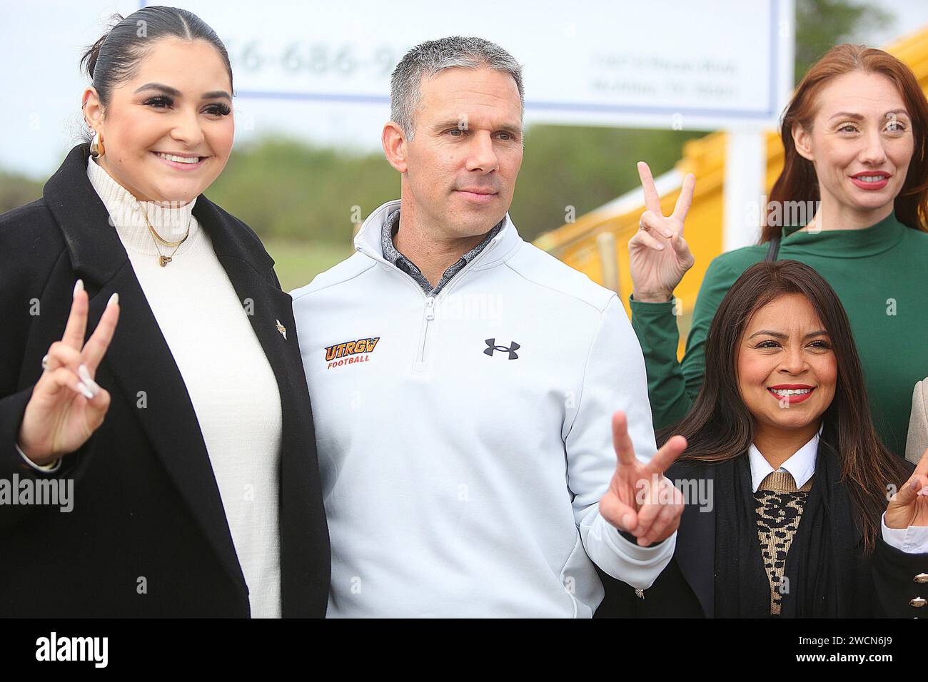 University of Texas Rio Grande Valley head football coach Travis Bush ...