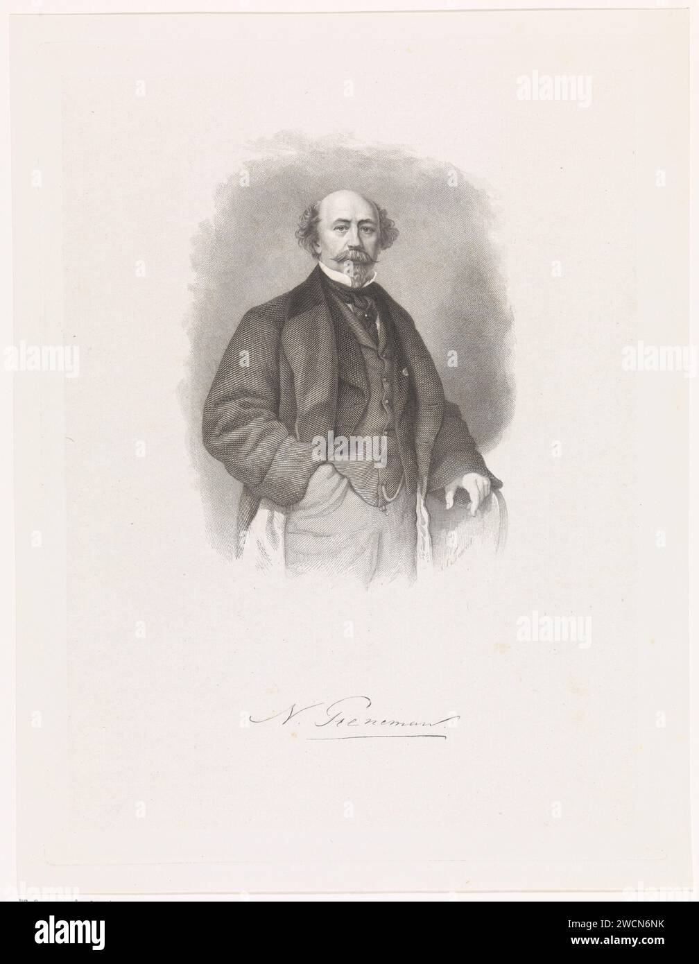 Portret van nicolaas lower, Edouard Taurel, 1834 - 1891 print Amsterdam ...