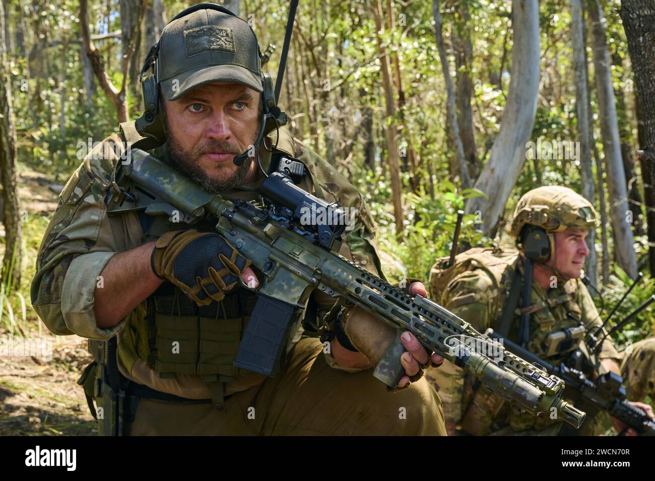 Land of Bad Luke Hemsworth Stock Photo - Alamy