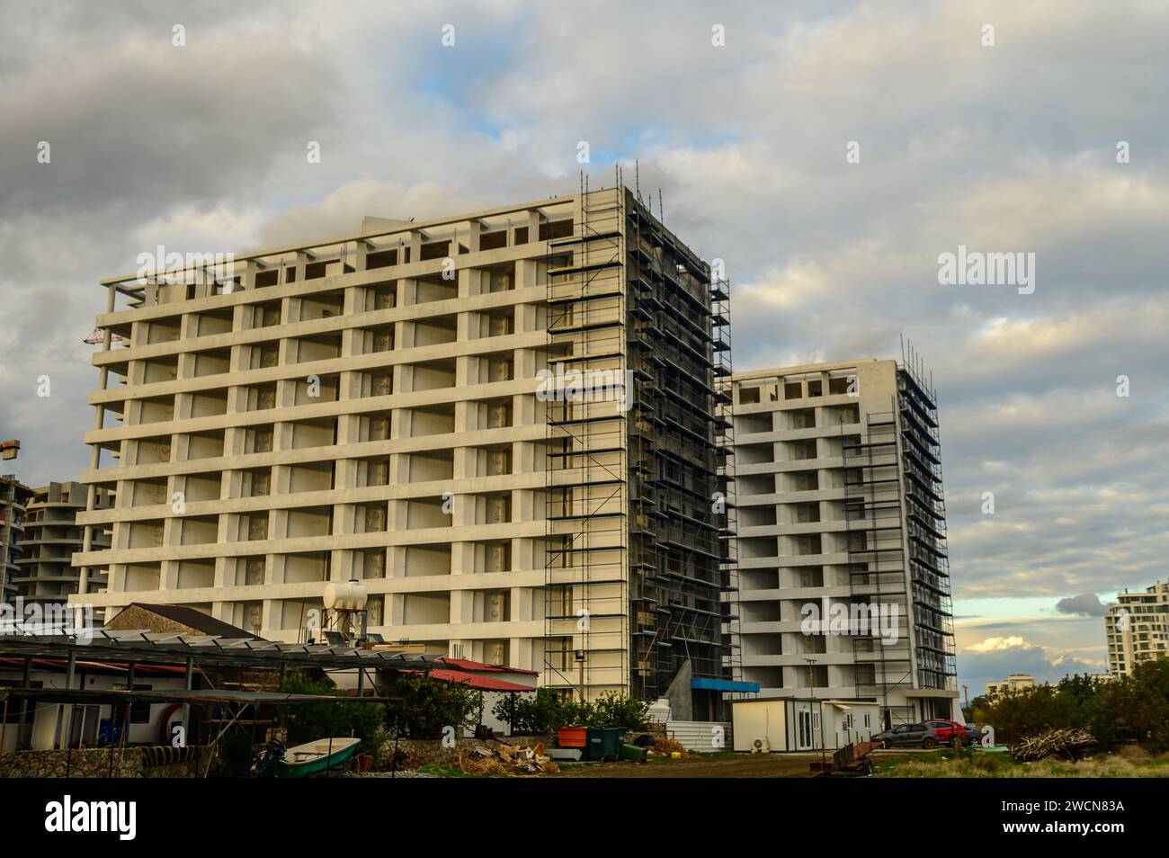 construction of a residential complex near the Mediterranean Sea Stock ...