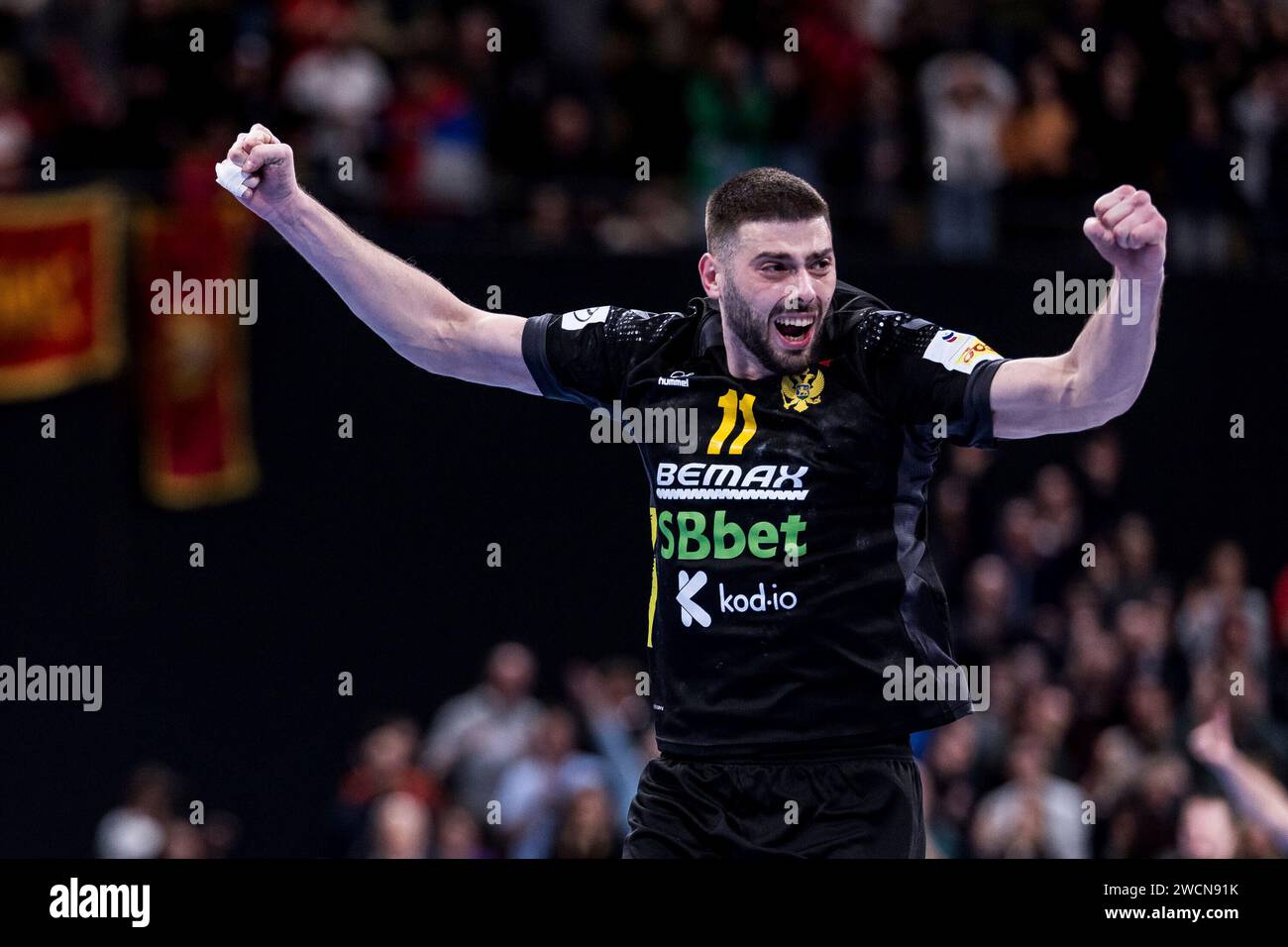 Montenegro, 16/01/2024, Branko Vujovic (Montenegro, #11) jubelt MEN?S ...