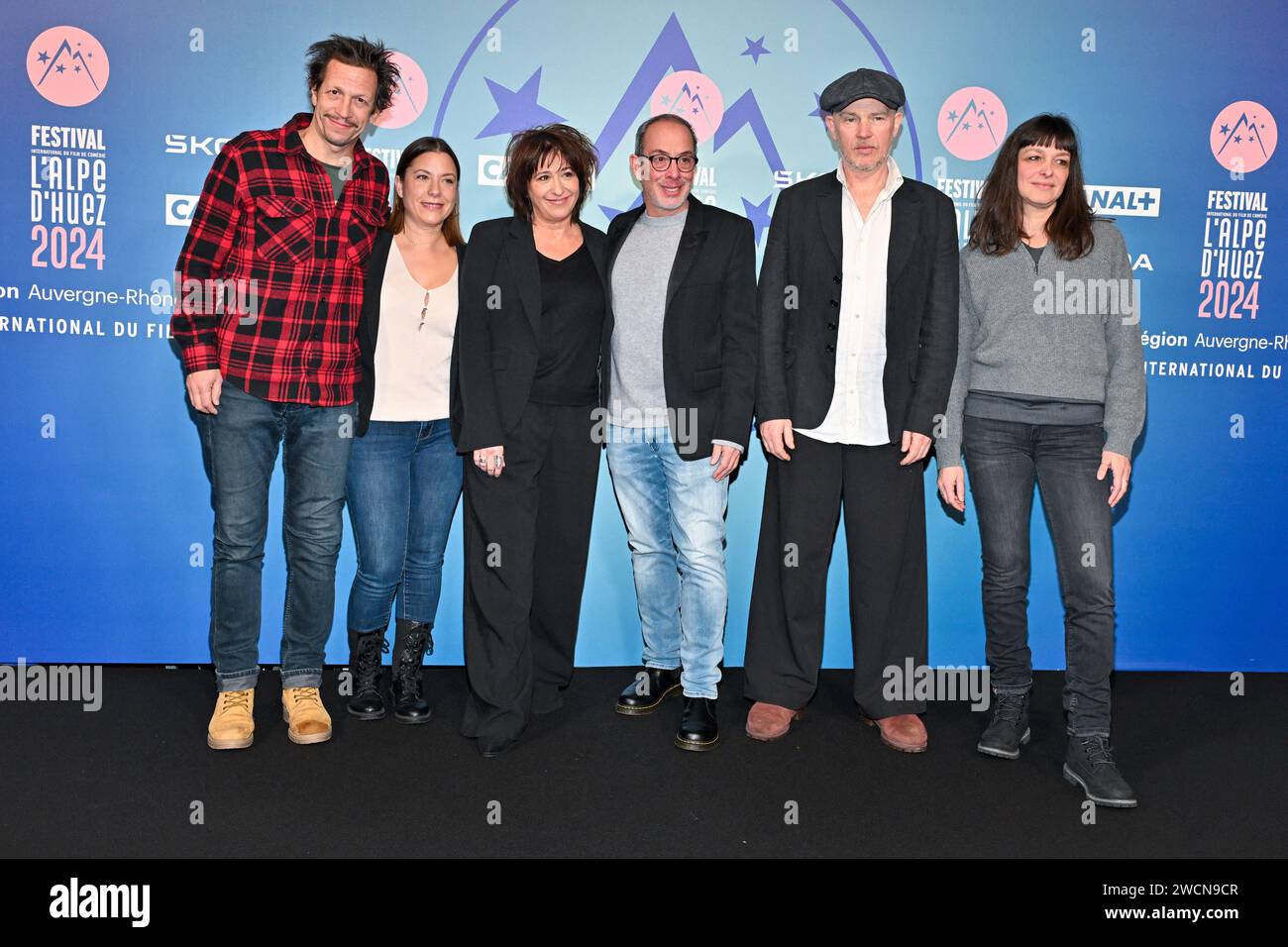 Alpe d Huez, France on January 16, 2024, Fabrice Abraham, Nadia Sumadi ...