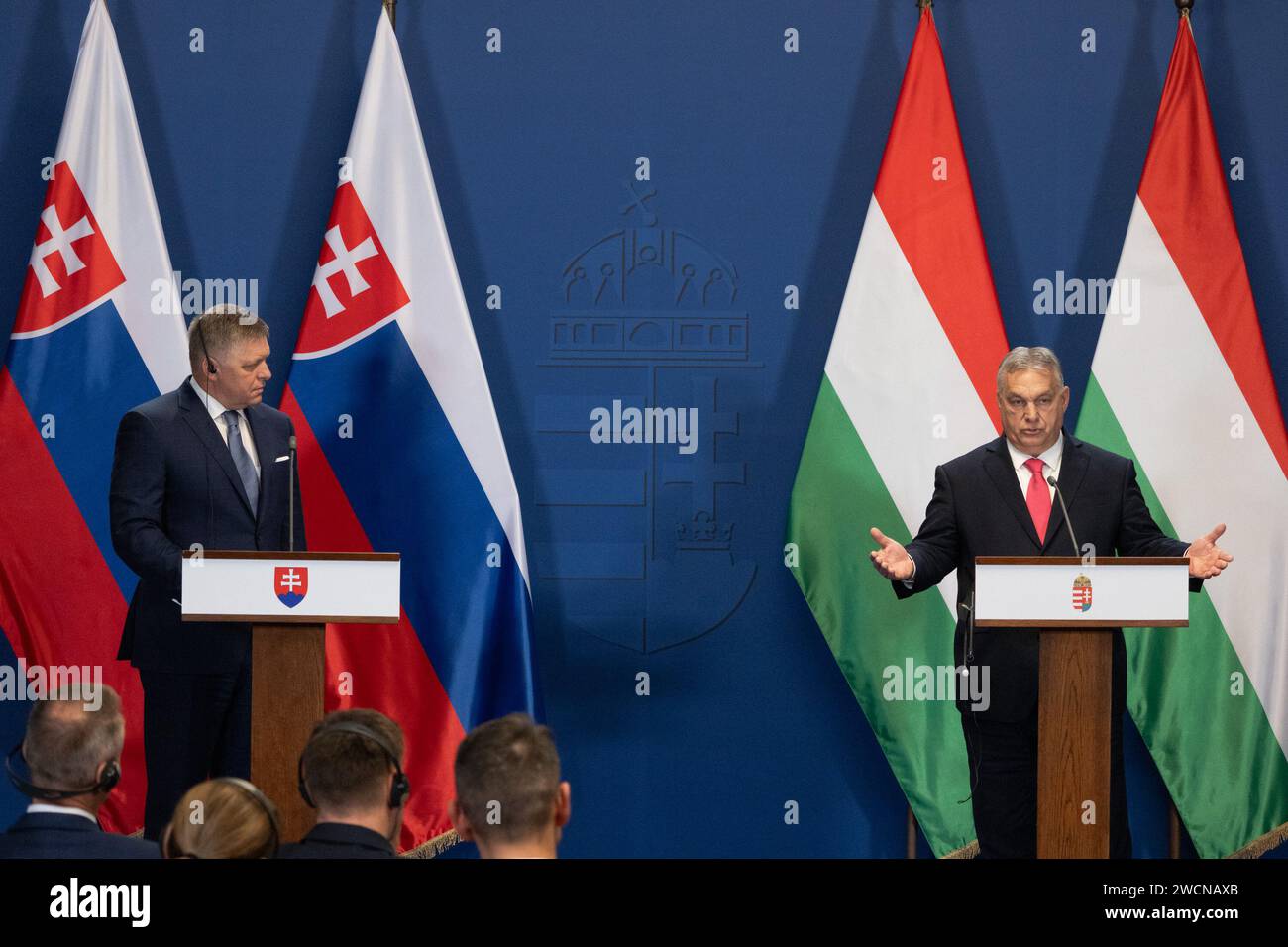 Budapest, Hungary. 16th Jan, 2024. Hungarian Prime Minister Viktor ...