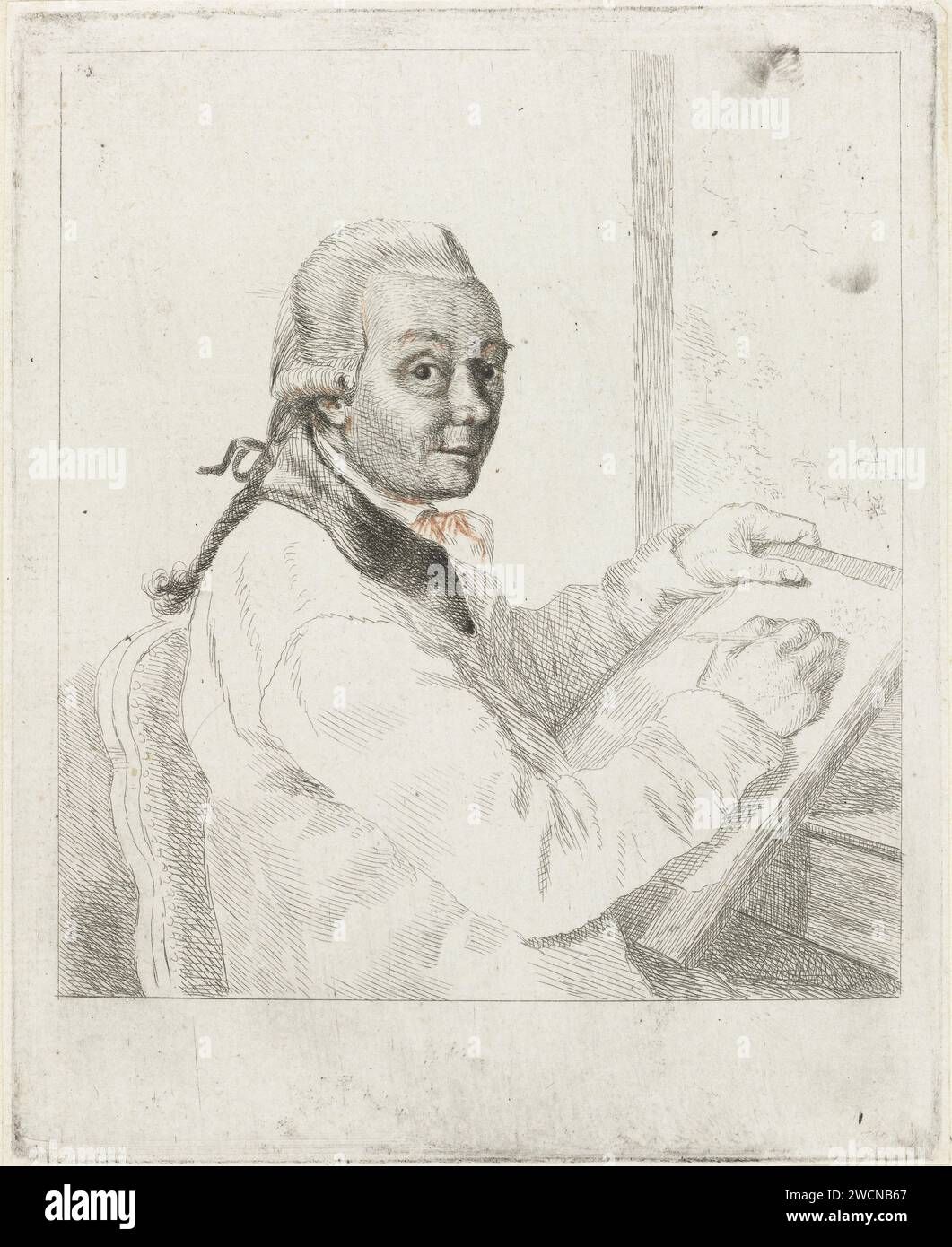 Portrait of the artist Johannes Janson, characteristic, Louis Bernard ...