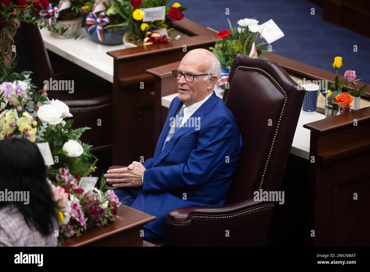 Florida State Senate President Pro Tempore Dennis Baxley is seen in the ...