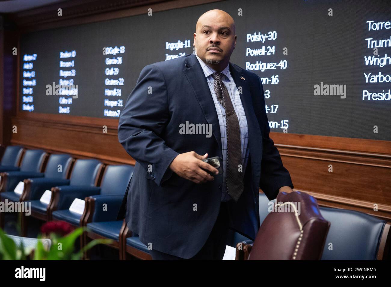 Florida State Sen. Corey Simon is seen in the Senate chamber at the ...