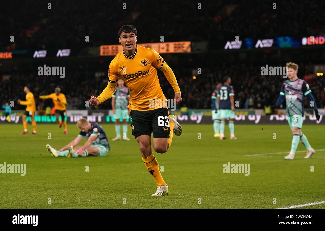 Wolverhampton Wanderers' Nathan Fraser celebrates scoring his sides ...