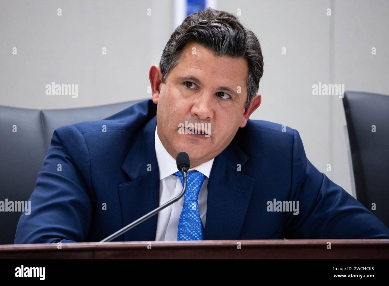 Florida State Sen. Jason Pizzo is seen during a hearing at the Florida ...