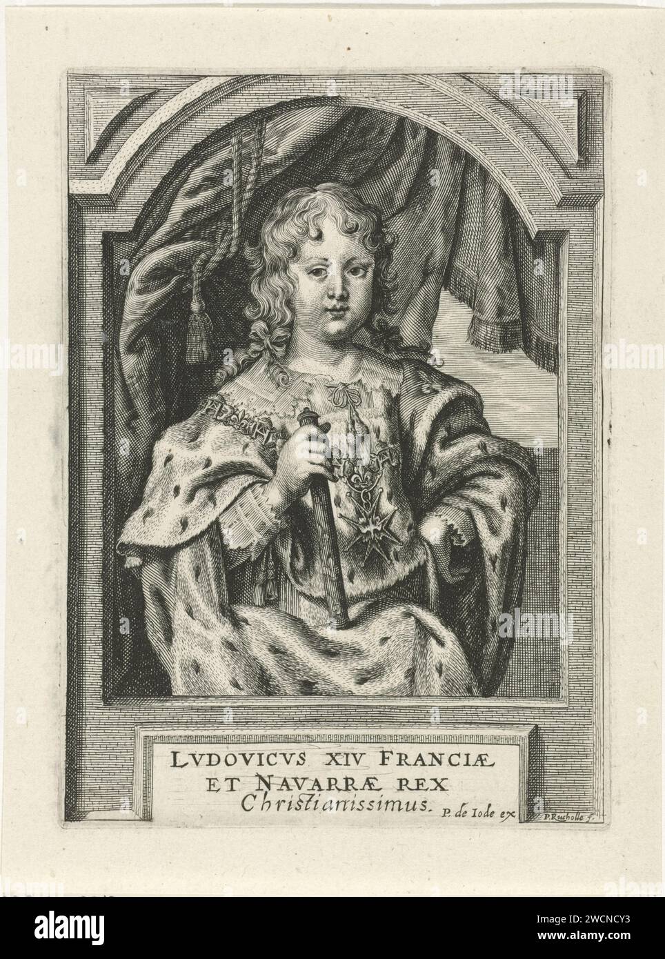 Portrait of Louis XIV, Petrus Rucholle, After Hyacinthe Rigaud, 1643 ...