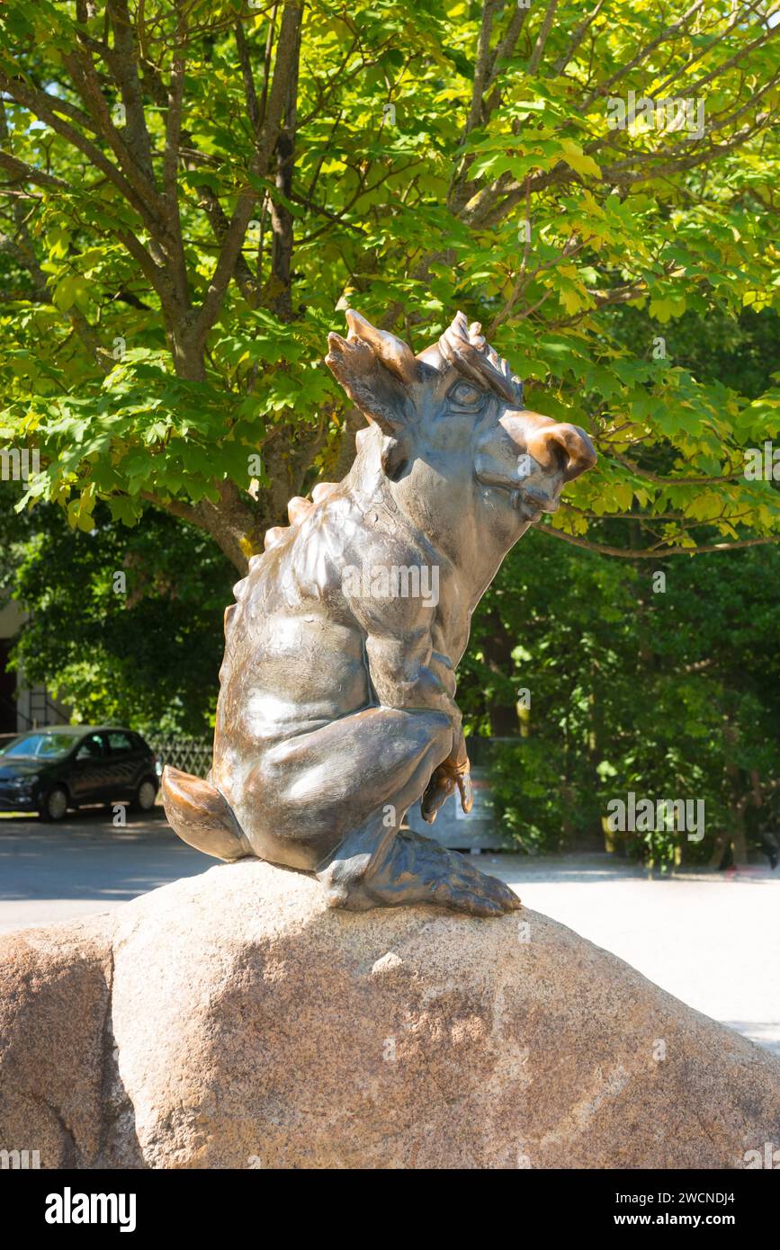 Statue of a mythical creature, bronze sculpture, sculpture, bronze ...