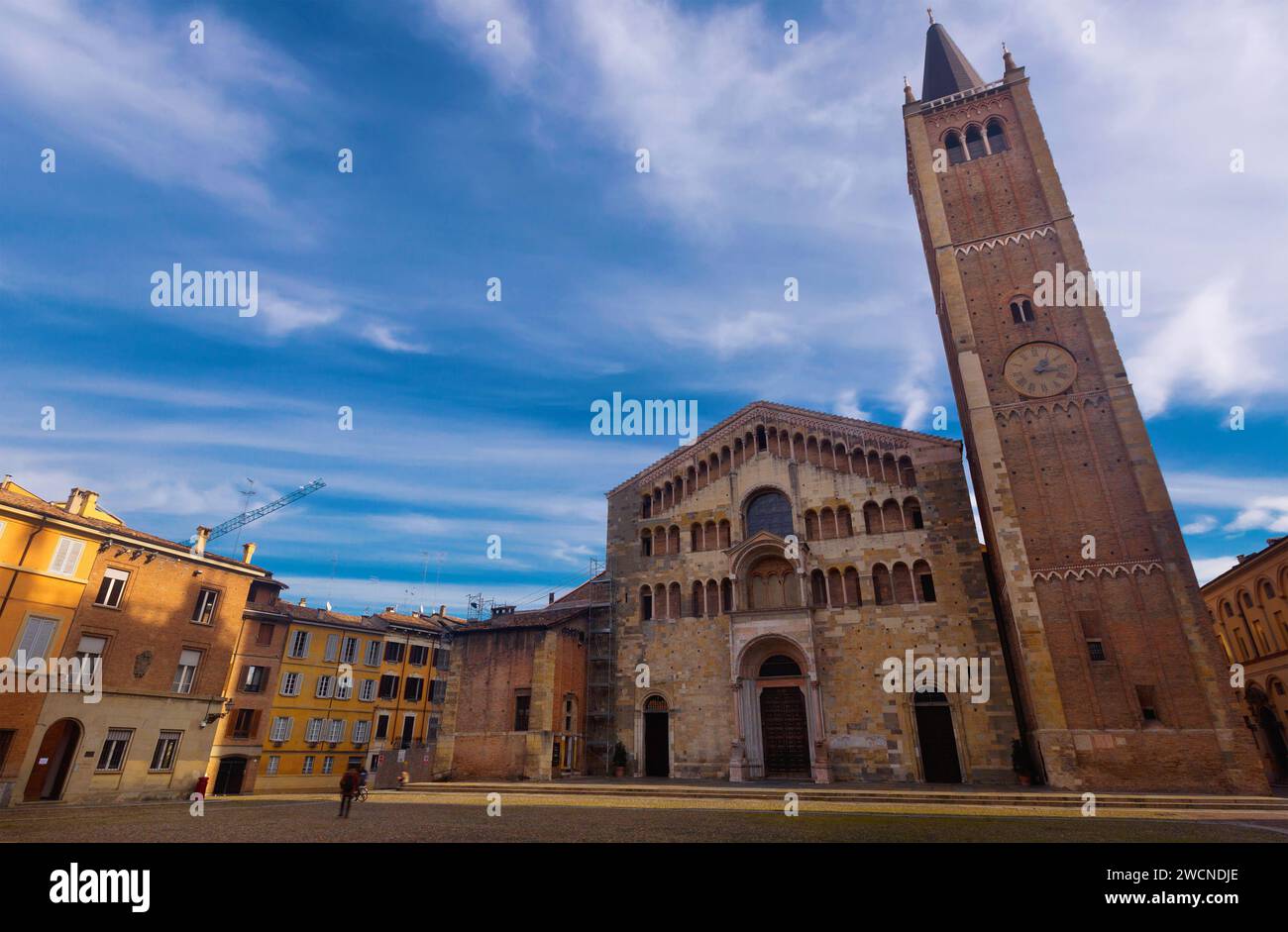Baptistery and Cathedral is religious landmark of italian city Parma ...