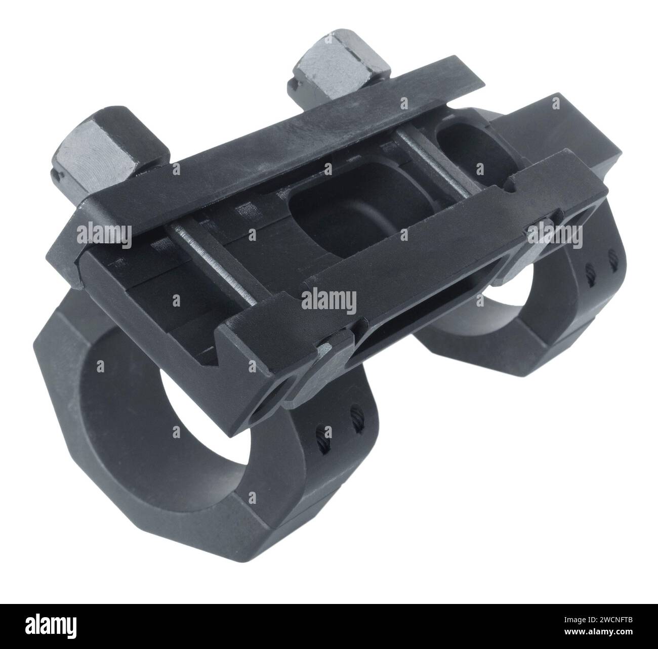 Bottom base of a 20 MOA rifle scope mount designed for long distance ...